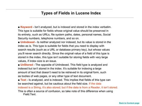 Lucene Basics PPT