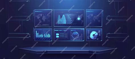 Premium Photo Illustration Of Web Analytics Dashboard Featuring Blue