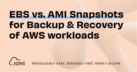 Ec2 Snapshot Ebs Vs Ami For Backup And Recovery N2w Software