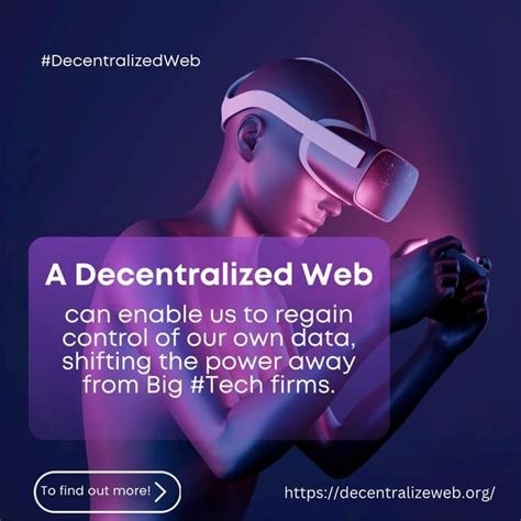 decentralized web can enable us to regain control of our own data