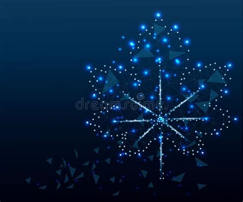 Maple Leaf Polygon Blue 1 Stock Vector Illustration Of Leaf Canada