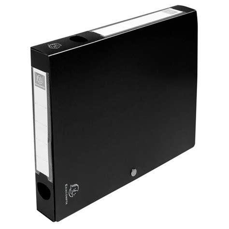 Boite De Classement À Pression Dos 40mm Polypropylène 7 10e Opaque A4 Noir X 10