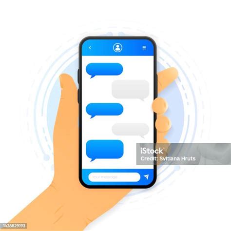 이메일 알림이있는 스마트 폰을 들고 손 모바일 온라인 채팅 개념 벡터 일러스트레이션 2명에 대한 스톡 벡터 아트 및 기타 이미지 2명 검색 계기판 차량 부분 Istock