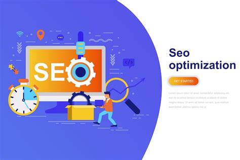 Premium Vector Seo Optimization Modern Flat Concept Web Banner