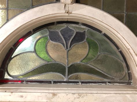 Antique Three Piece Transom Window 50 X 22 For Sale At 1stdibs