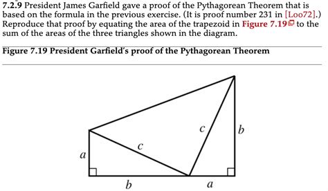 Solved 729 ﻿president James Garfield Gave A Proof Of The