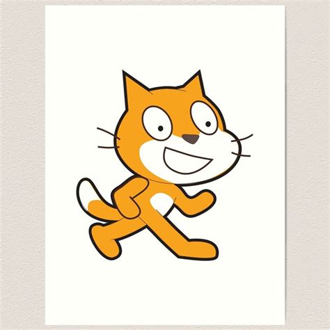 Scratch Cat Logo Art Print By Yourgeekside In 2025 Art Logo Cat