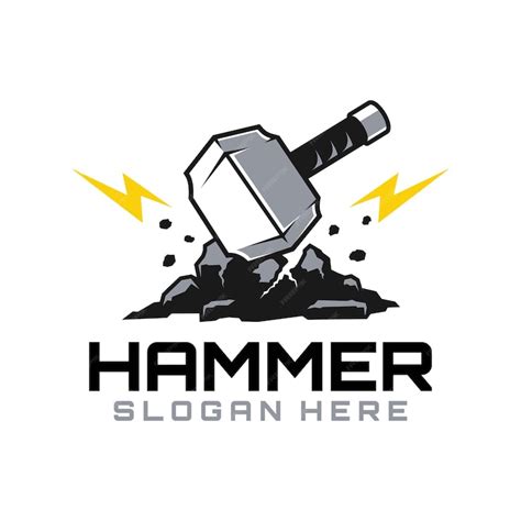 Premium Vector Hammer Vector Logo Design Template