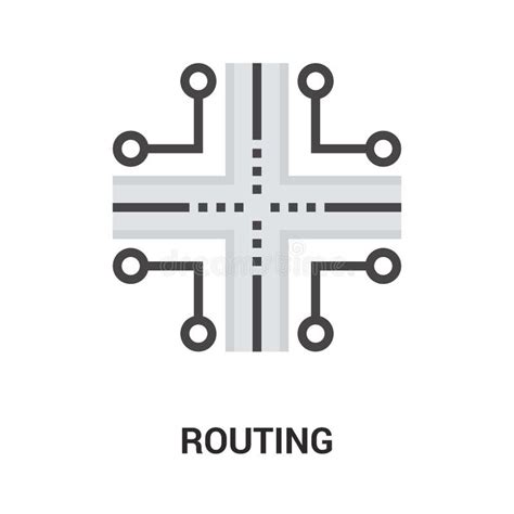 Routing Icon Concept Stock Vector Illustration Of Global 81205056