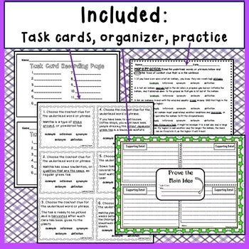 Find Context Clues In Nonfiction 5 Types Of Context Clues With Easel Pages