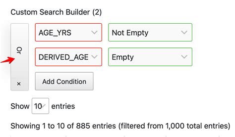 how to use the search builder in the csv viewer botflo