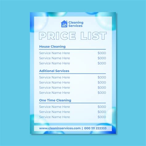 Free Vector List Template Design