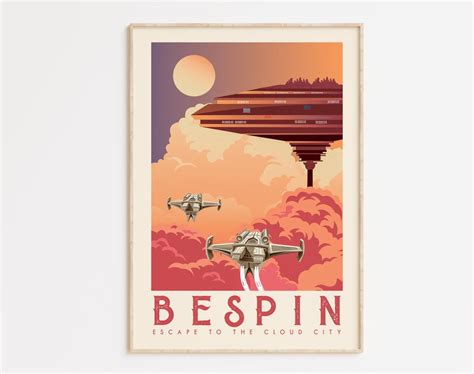Bespin Star Wars Bespin Retro Travel Poster Tatooine Hoth Etsy
