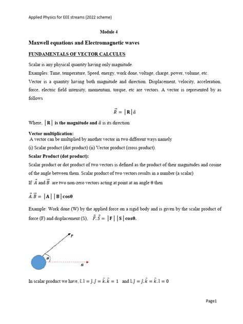 Module 4 Maxwell Equations And Em Waves Pdf Flux Polarization