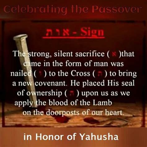 Yahusha Our Passover Lamb Passover Lamb Passover Passover Recipes
