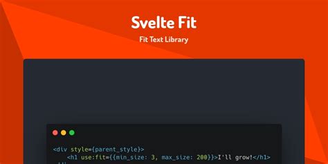 svelte fit fit text library made with svelte