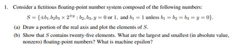 solved 1 consider a fictitious floating point number system