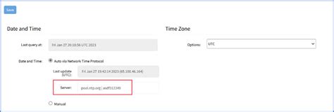 Ntp Authentication Sub Tab