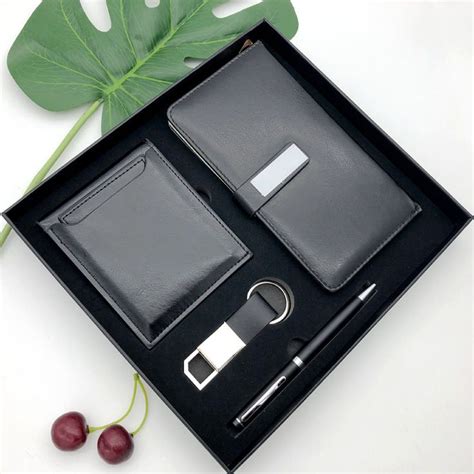 Business Notebook Set Customized Notepad Keychain Wallet Set T Notepad Customized