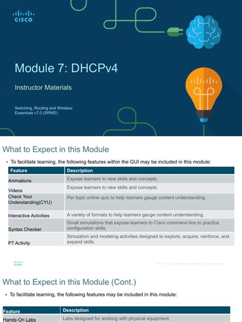 Module 7 Dhcpv4 Instructor Materials Pdf Ip Address Router