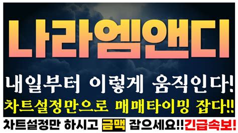 나라엠앤디 전망 나라엠앤디목표가는 물론 차트설정만으로 대시세 잡아낼수 있는 금맥 차트설정 공개하겠습니다 나라엠앤디차트분석 나라엠앤디전략 Lg엔솔관련주