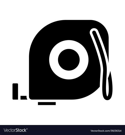 Icon Of Constriction Tape Measure Royalty Free Vector Image