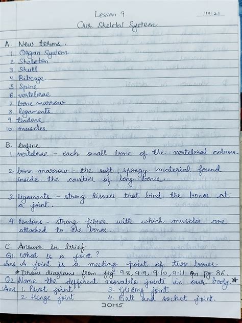 Ch 9 Skeletal System Class 5 2 Pdf