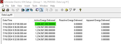 Solved Powerlogic Pm5563 Data Log Loss Of Precision After 1b Wh Schneider Electric Community