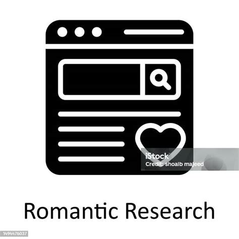 낭만적 인 연구 벡터 솔리드 아이콘 디자인 그림입니다 흰색 배경에 서 및 웹 기호 Eps 10 파일 개념에 대한 스톡 벡터 아트 및 기타 이미지 Istock