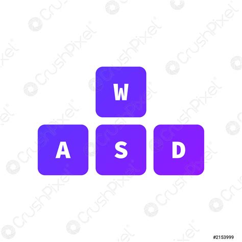 Wasd Keys Game Control Keyboard Buttons Gaming And Cybersport Symbol