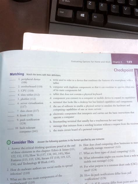 solved matching chapter 3 checkpoint match the terms with their