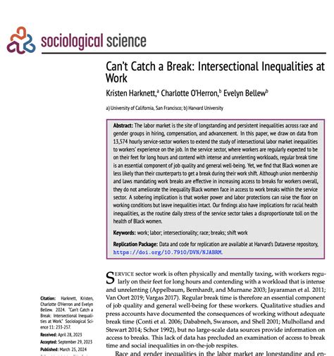 Cant Catch A Break Intersectional Inequalities At Work The Shift