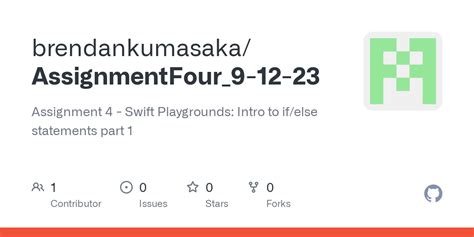 Github Brendankumasakaassignmentfour9 12 23 Assignment 4 Swift
