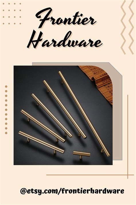 Cabinet Pulls Handles Gold Pull Handle Knobs Solid Brass Tbar Round