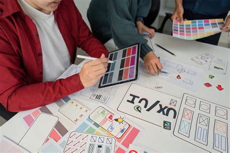 creative collaboration and design prototyping team members engaged in