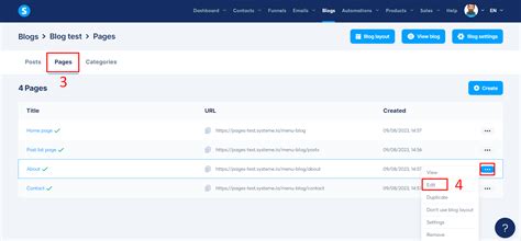 how to create a blog page help pages