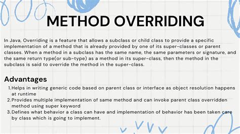 method overloading and method overriding pdf programming languages