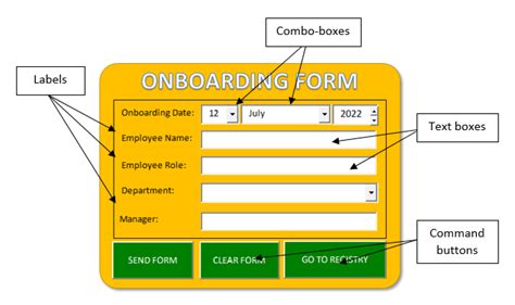 Excel Macro Business Excel Simple Registration Form Controls