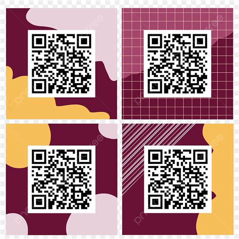 적갈색 기하학적 Qr 코드 레이블 템플릿 바코드 일러스트 스캔 암호 Qr Png 일러스트 및 Psd 이미지 무료 다운로드 Pngtree