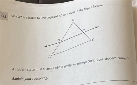 solved 43 line xy is parallel toent ac as shown in the figure below a