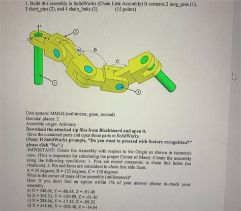 1 Build This Assembly In Solidworks Chain Link