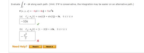 Solved Evaluate F Dr Along Each Path Hint If F Is Solved Evaluate F Dr Along Each Path Hint If F Is