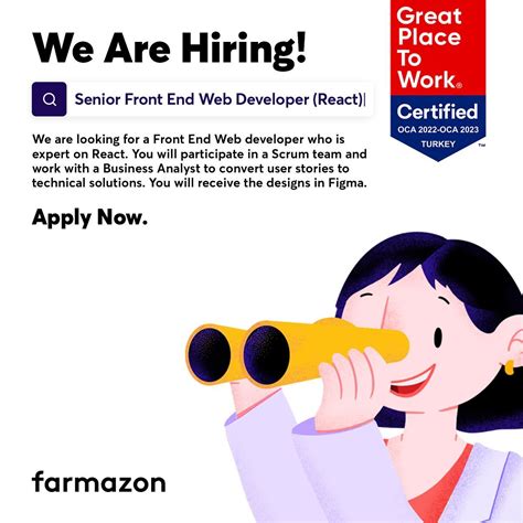 Farmazon Linkedin‘de Wearehiring Frontenddeveloper React
