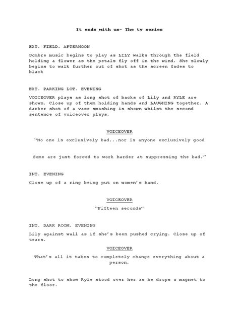It Ends With Us Promo Script Pdf