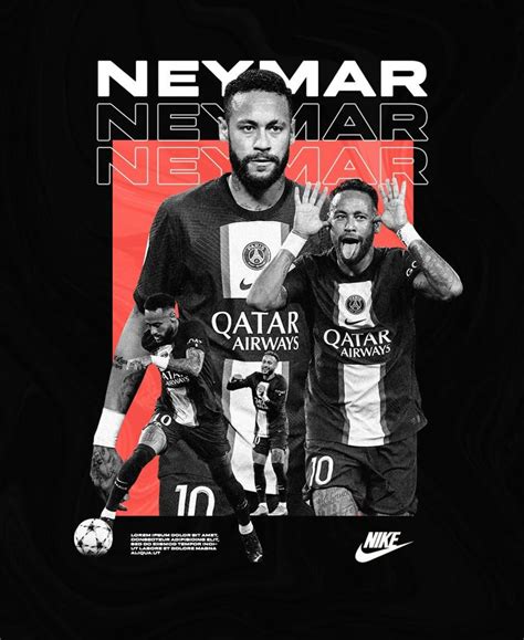 Neymar Poster Design Football Poster Sport Poster Design Typography