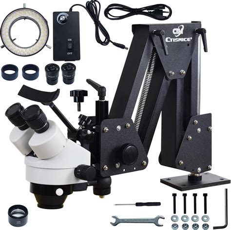 Ctismice Jewelry Microscope 7x 45x Micro Inlaid Mirror