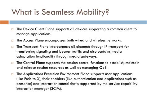 Ppt Seamless Mobility Powerpoint Presentation Free Download Id 2020577
