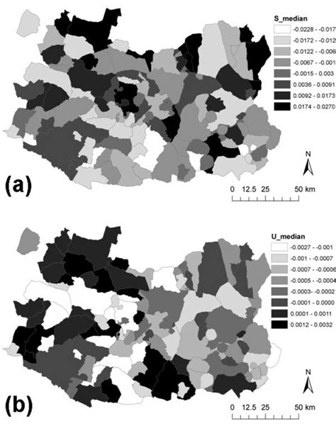 Distribution Of The Spatially A Structured Random Effects Si And