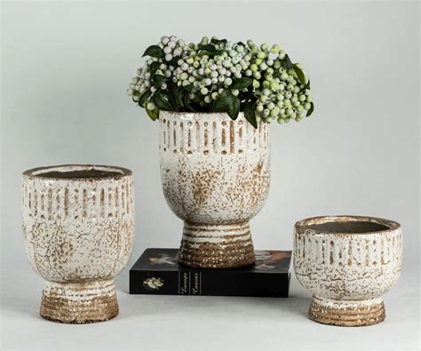 Wholesale Custom Rustic Textured Planter Pot Support Oem And Odm