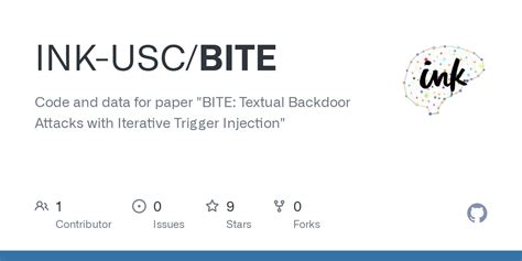 Github Ink Usc Bite Code And Data For Paper Bite Textual Backdoor
